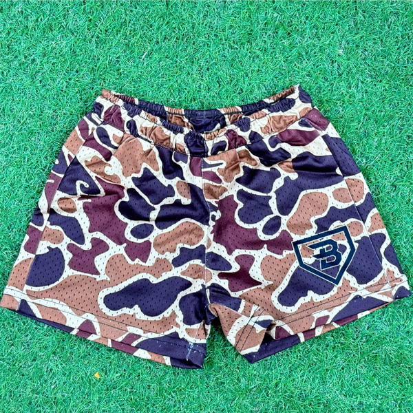 BatWrapz Vintage Duck Camo Baseball Training Shorts - Toddler
