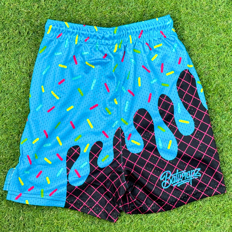 BatWrapz Blue Ice Cream Baseball Training Shorts - Youth
